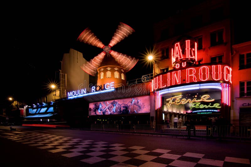 Moulin Rouge editorial photography. Image of artist, france - 28863747