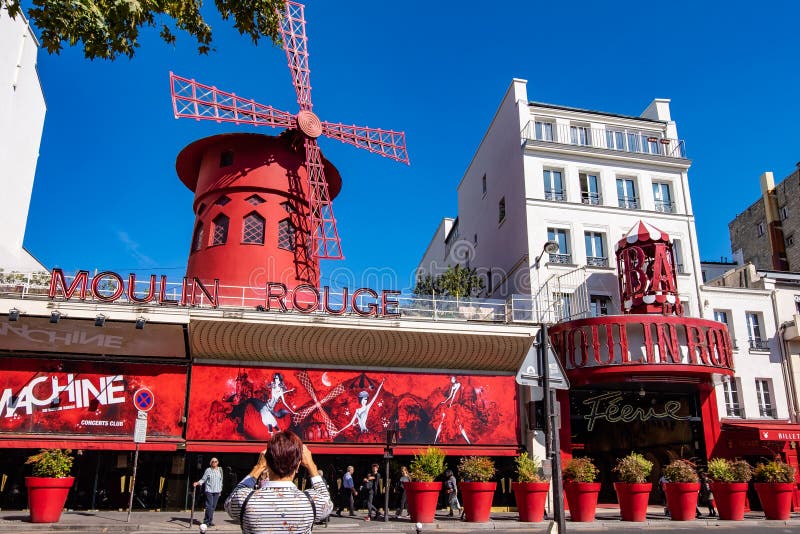 Moulin Rouge Cabaret in Paris, France Editorial Image - Image of cafe ...
