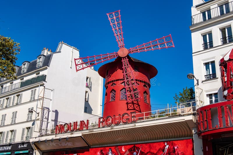 Moulin Rouge Cabaret in Paris, France Editorial Stock Photo - Image of ...