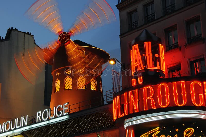 Moulin rouge is open editorial stock image. Image of show - 144972169