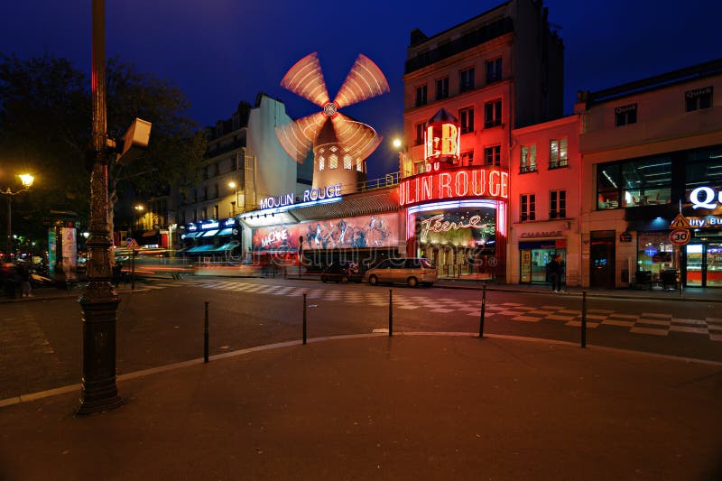 The Moulin Rouge with Retro Vintage Instagram Style Filter Effe ...