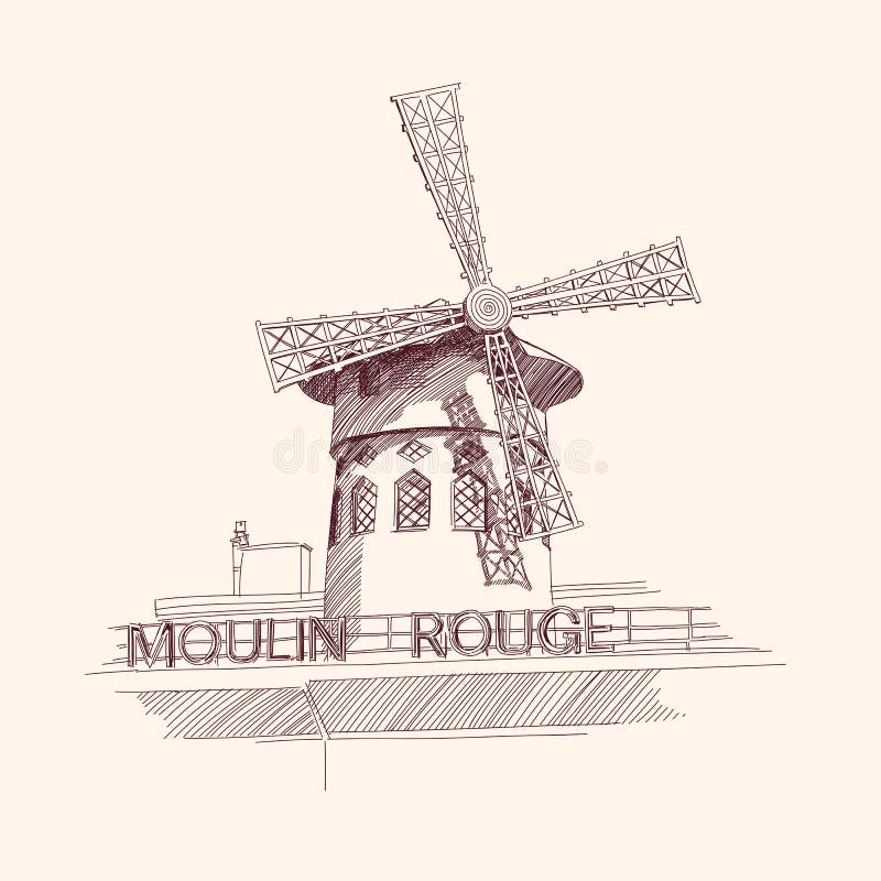 Moulin Rouge, Paris editorial photography. Illustration of movie - 25442972