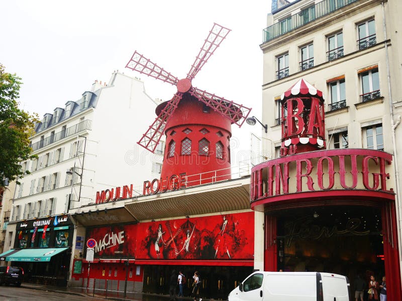 Moulin Rouge, Paris editorial stock photo. Image of mont - 42950898