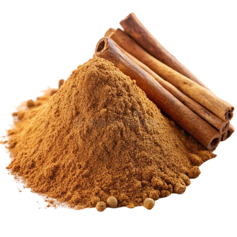 Cinnamon Powder Isolated on Transparent Background Stock Illustration ...