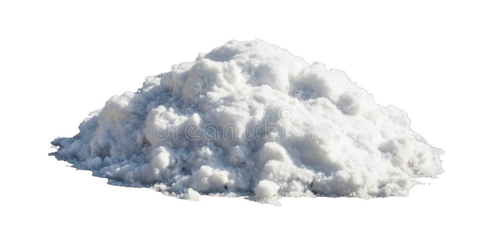 Mound of Compact Snow Isolated on Transparent Background Stock Image ...