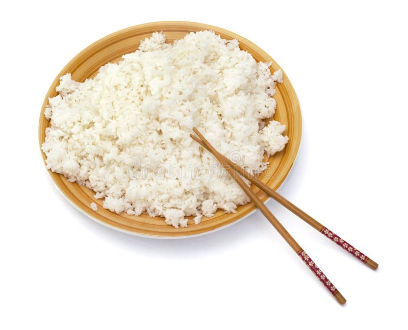 Mound of Cooked Rice in a Big Yellow Bowl Stock Image - Image of round ...