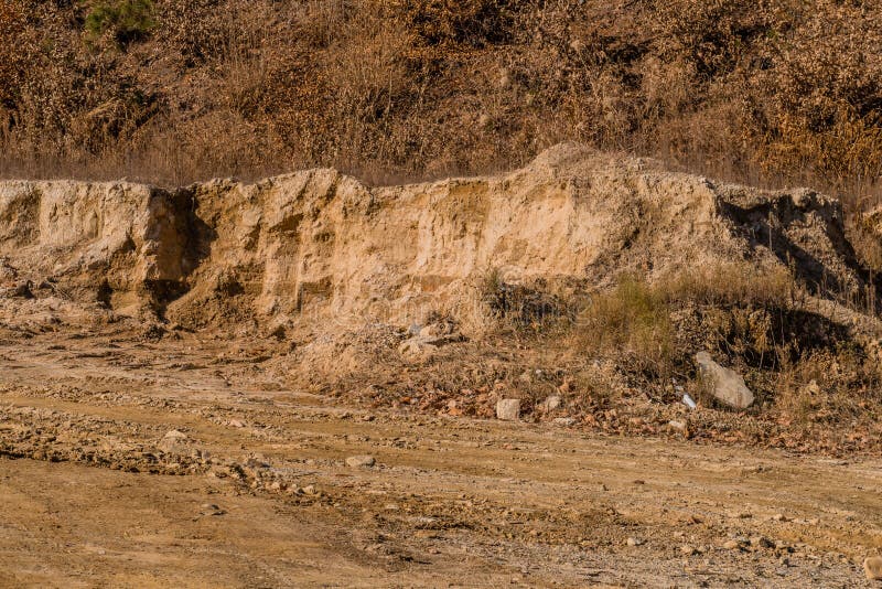 Mound of Dirt at Construction Site Stock Image - Image of development ...