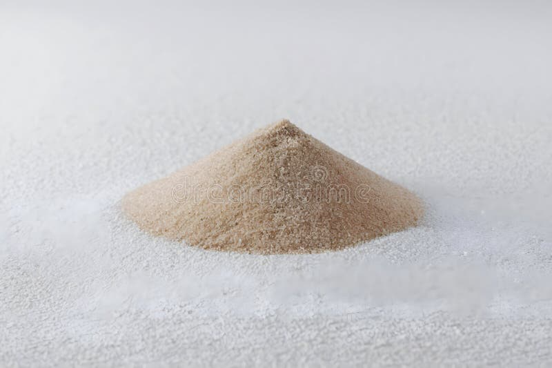 Mound of Granulated Substance on a White Surface Stock Illustration ...
