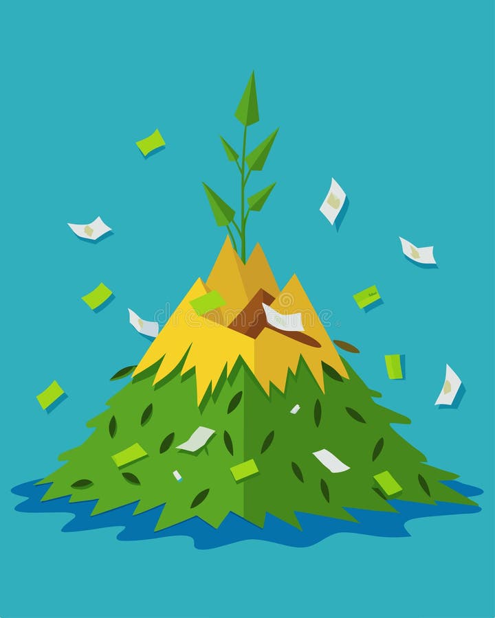 A Mound of Grass Clippings Shredded Paper and Coffee Grounds Undergoing ...