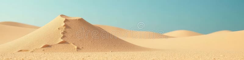 A Mound of Pale Brown Sand; Grainy, Loose Texture Desert/beach ...