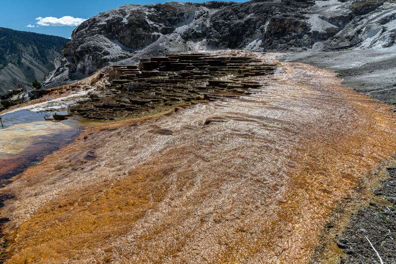 Mound Spring in the Mammoth Hot Springs Area Stock Image - Image of ...