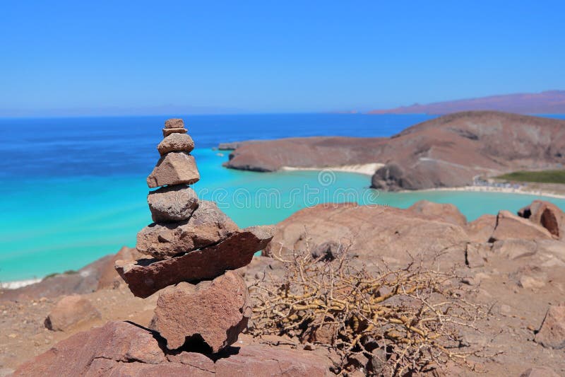 A Mound of Stones To Delineate the Path Stock Photo - Image of ocean ...