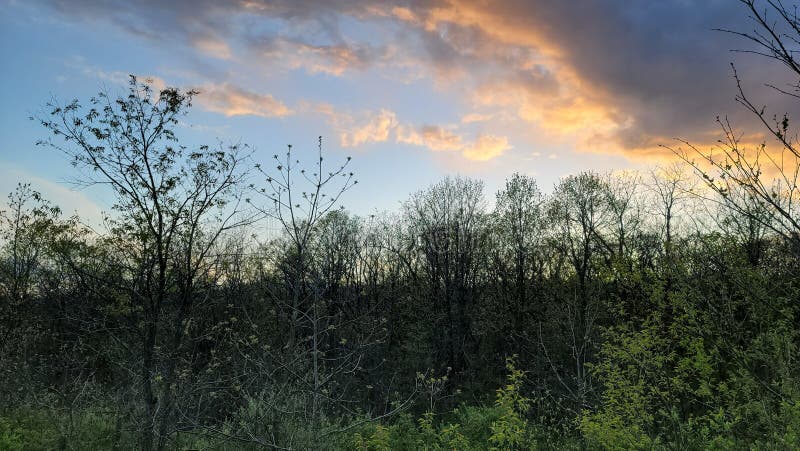 Mound View Trail Blue Mounds State Park at Sunset Stock Photo - Image ...