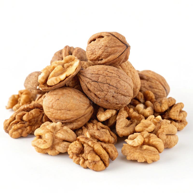 Mound of Walnuts Isolated on Transparent Background Stock Illustration ...
