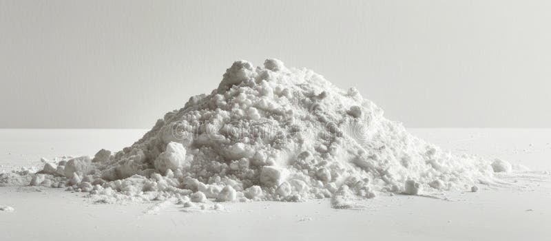 Fine White Powder Mound Texture Smooth Surface Baking Cooking Stock ...