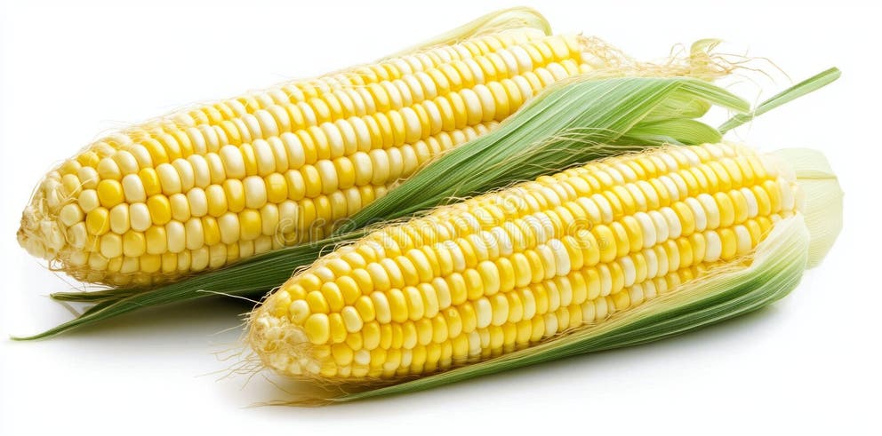 A Mound of Yellow Corn Kernels is Situated on a Clean, White Background ...