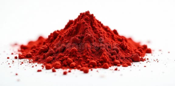 Mounded Red Clay Powder, Fine Texture, Stark White Backdrop, Clay Pile ...