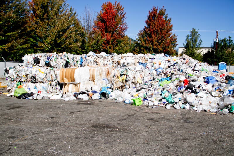 Mounded Trash Ready for Transport Stock Image - Image of ecological ...