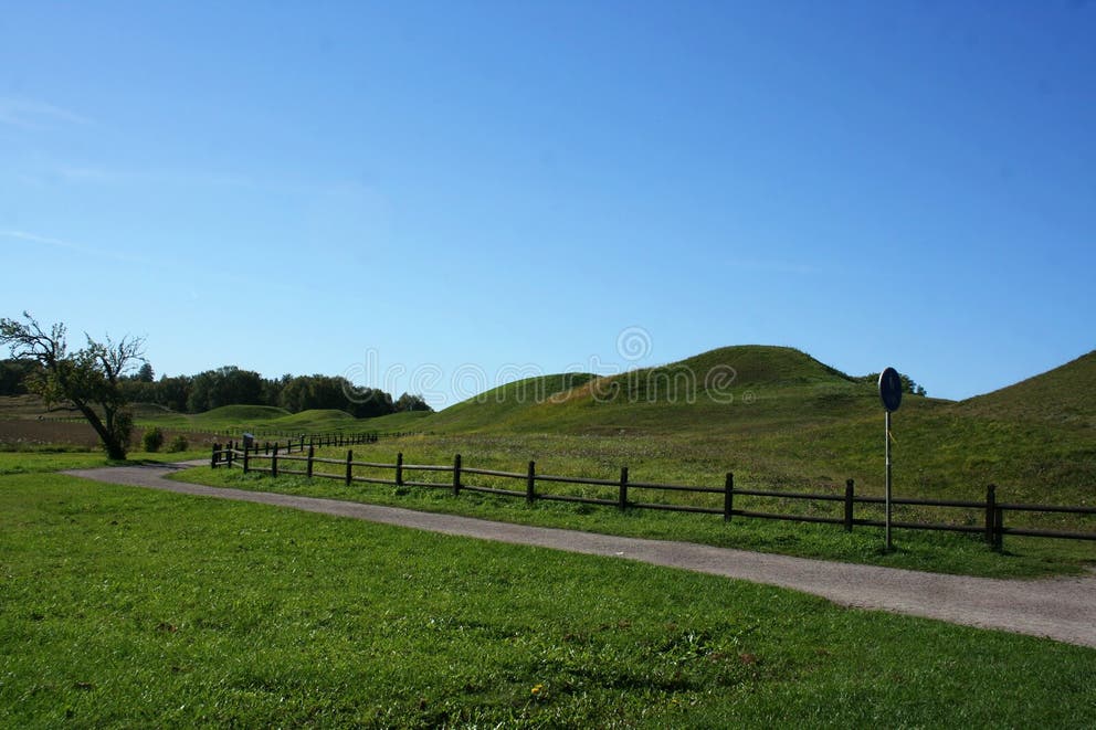 Mounds and the fence stock image. Image of last, grass - 22851993