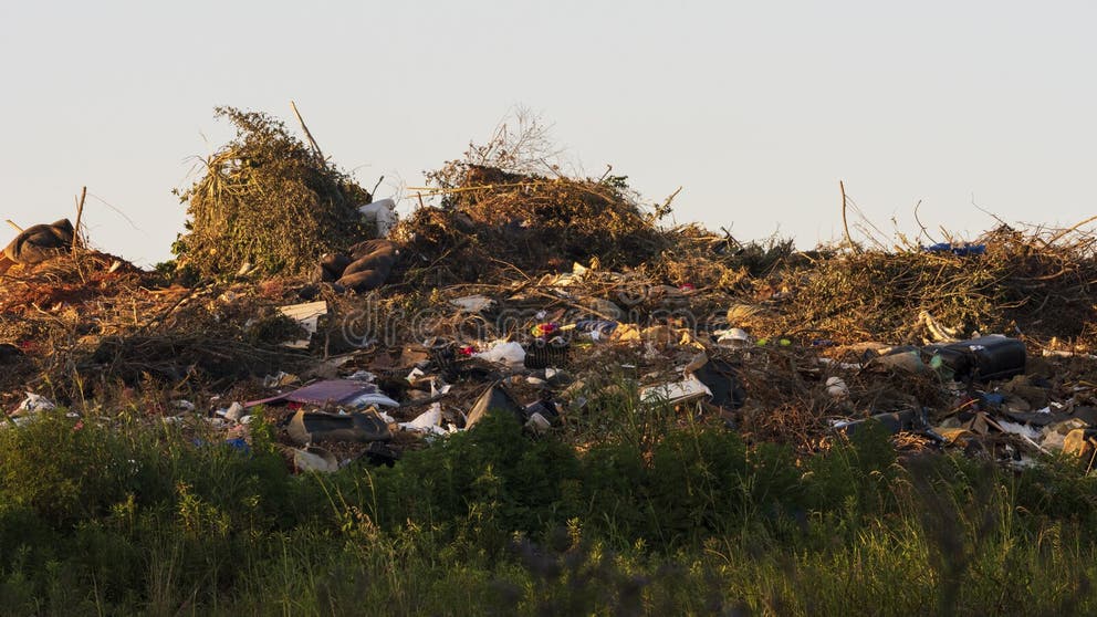 Garbage Creates Artificial Hill Stock Photo - Image of outdoors ...