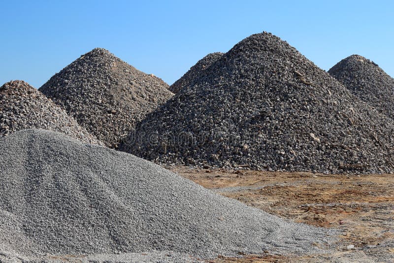 Mounds of Gravel stock image. Image of particle, piles - 83076187