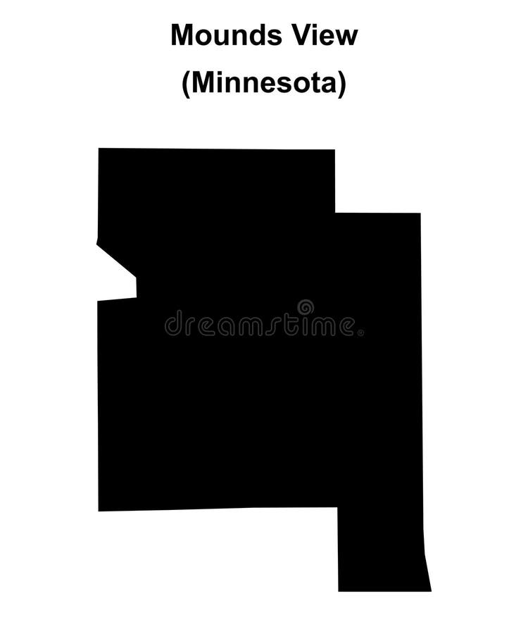 Mounds View outline map stock vector. Illustration of outline - 357450882