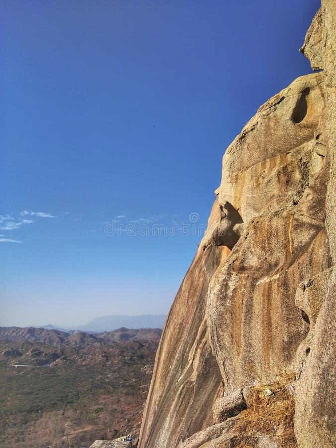 Mount Abu Hill Station Big Stone and Sky Scene Stock Photo - Image of ...