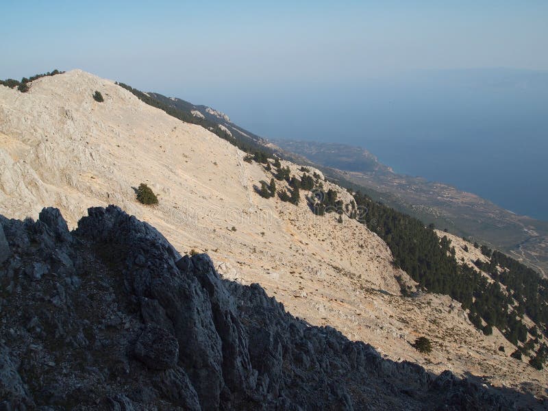 Mount Ainos stock image. Image of plants, travel, mountain - 56952025