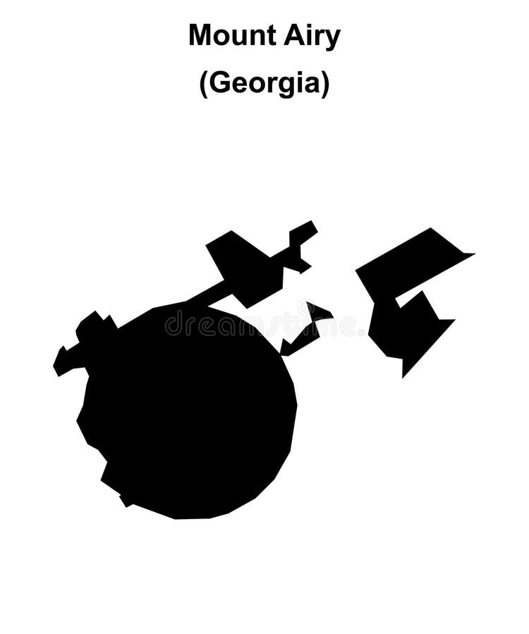 Mount Airy outline map stock illustration. Illustration of outline ...