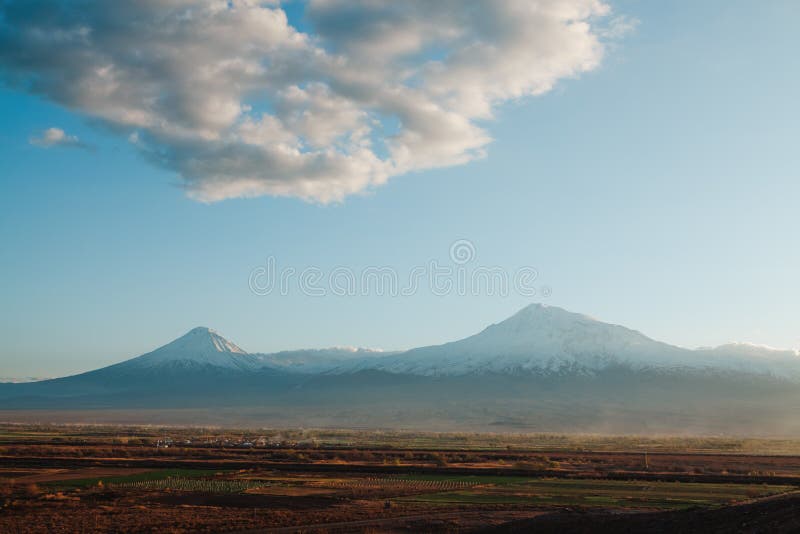 Mount Ararat. Beautiful View from Armenia Stock Image - Image of scene ...