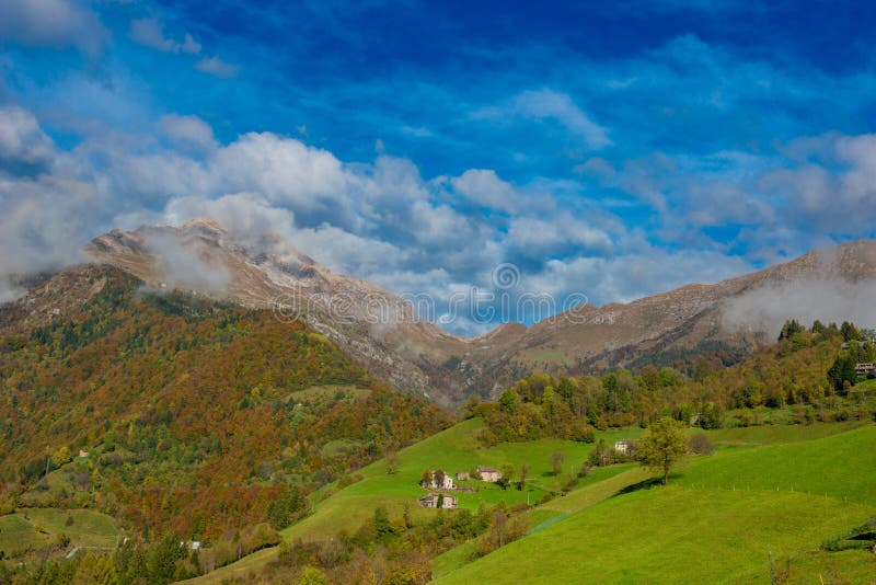 Mount Arera Covered by Clouds Stock Photo - Image of tourism, seasons ...