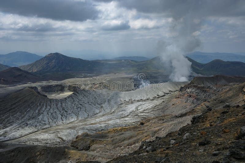 Mount Aso in Japan stock image. Image of volcano, peak - 276702725