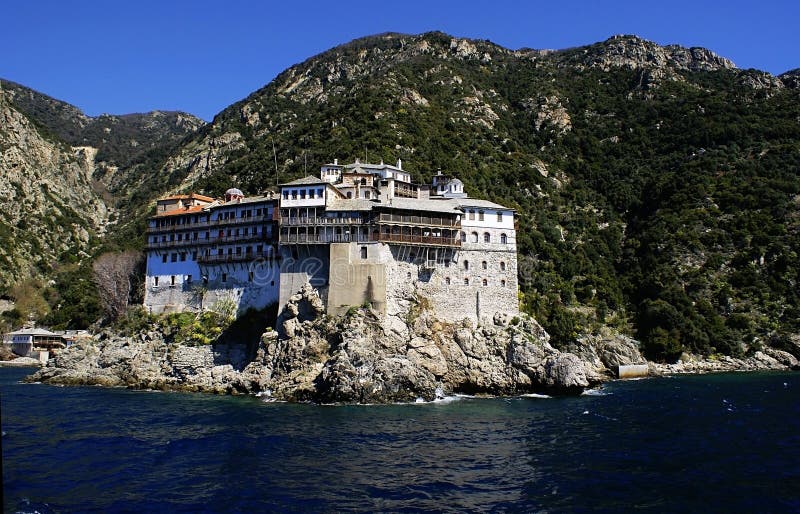 Mount Athos at Greece stock photo. Image of agio, halkidiki - 19349340