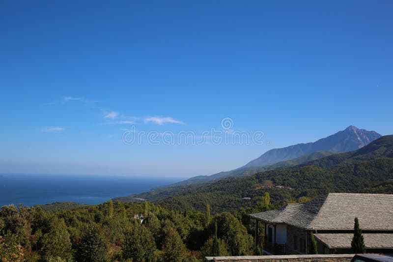Mount Athos - Mountain on the Athos Peninsula in Northeastern Greece ...