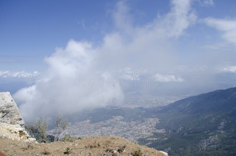 Mount Babadag and the New Funicular , Oludeniz Beach, Turkey Stock ...