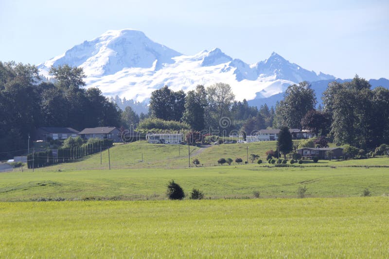 Mount Baker in the Fraser Valley Stock Photo - Image of snow, capped ...