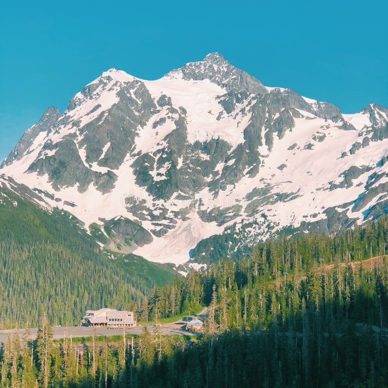 A Lake on Mount Baker in Washington State, USA. Stock Photo - Image of ...