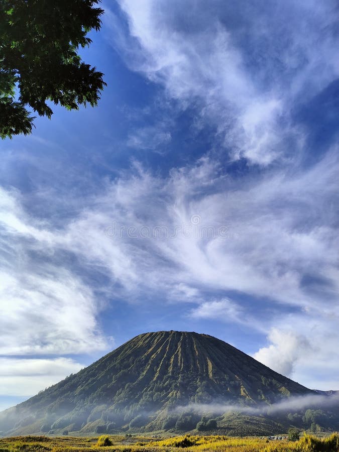 Mount Batok Visible in the Morning Sunny Stock Image - Image of morning ...