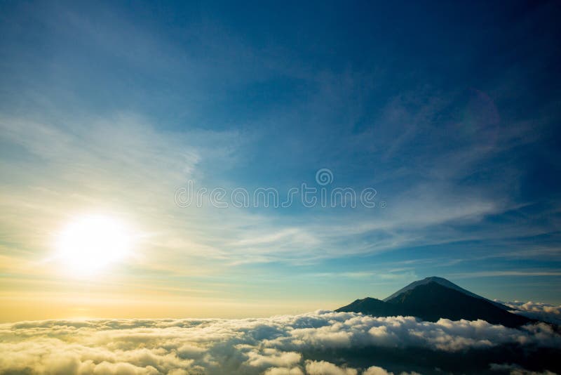 Mount Batur Sunrise View, Bali Stock Photo - Image of bali, mountains ...