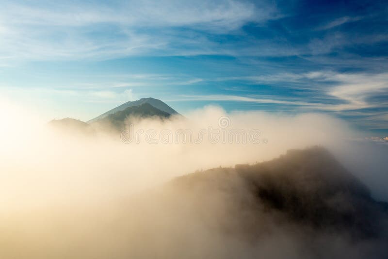 Mount Batur Sunrise View, Bali Stock Photo - Image of lake, mount ...
