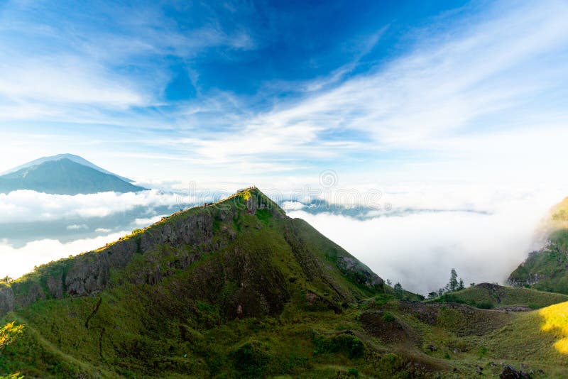 Mount Batur Sunrise View, Bali Stock Image - Image of landscape ...