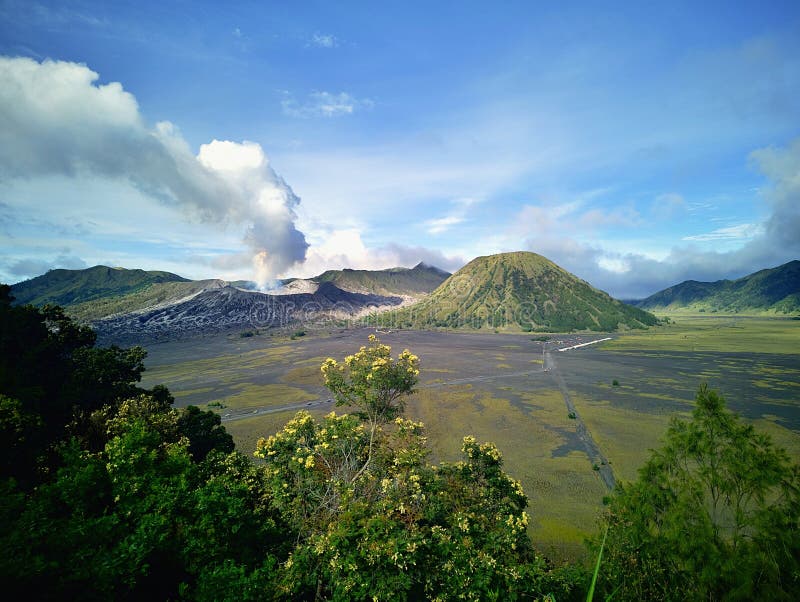 Mount Bromo the Active Volcano in East Java, Indonesia. Stock Image ...