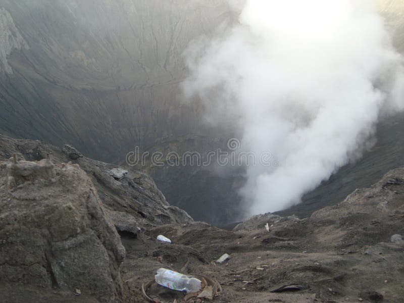 Mount Bromo Crater in Indonesia Stock Image - Image of bromo, indonesia ...