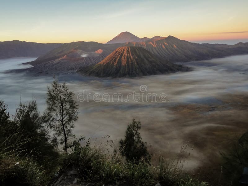 Mount Bromo in Indonesia stock image. Image of caldera - 47138111