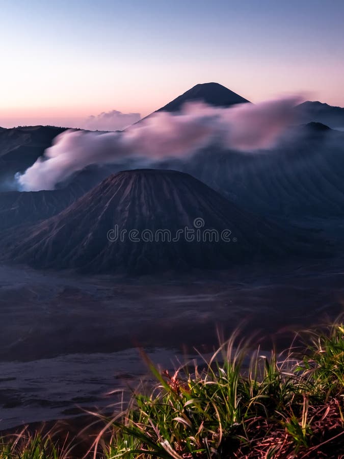 Sunrise Over Mount Bromo, Java, Indonesia Stock Photo - Image of cloud ...