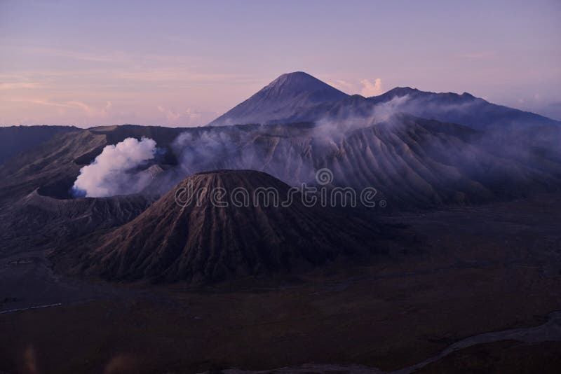 Mount Bromo Active Volcano in Indonesia Stock Photo - Image of scenery ...