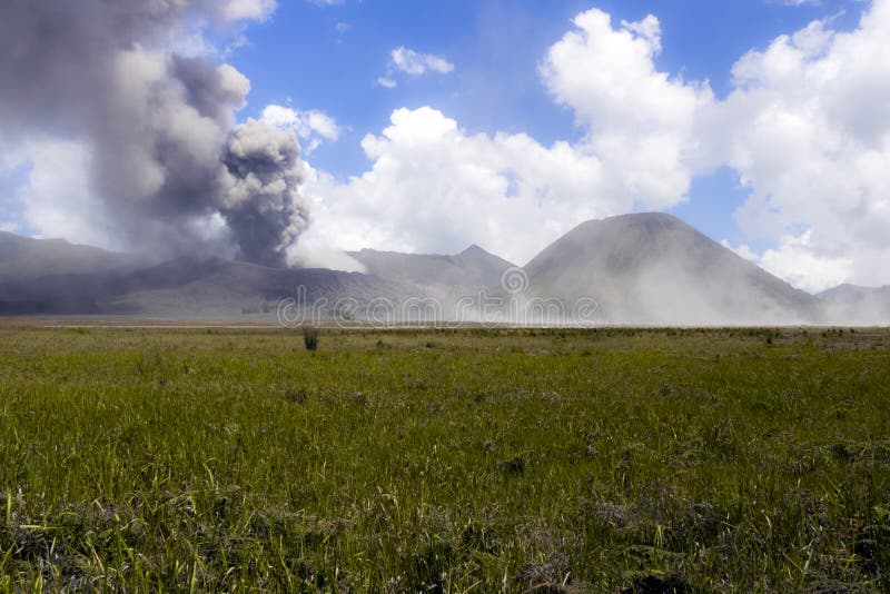 Mount Bromo Volcano Eruption Stock Photo - Image of destination ...