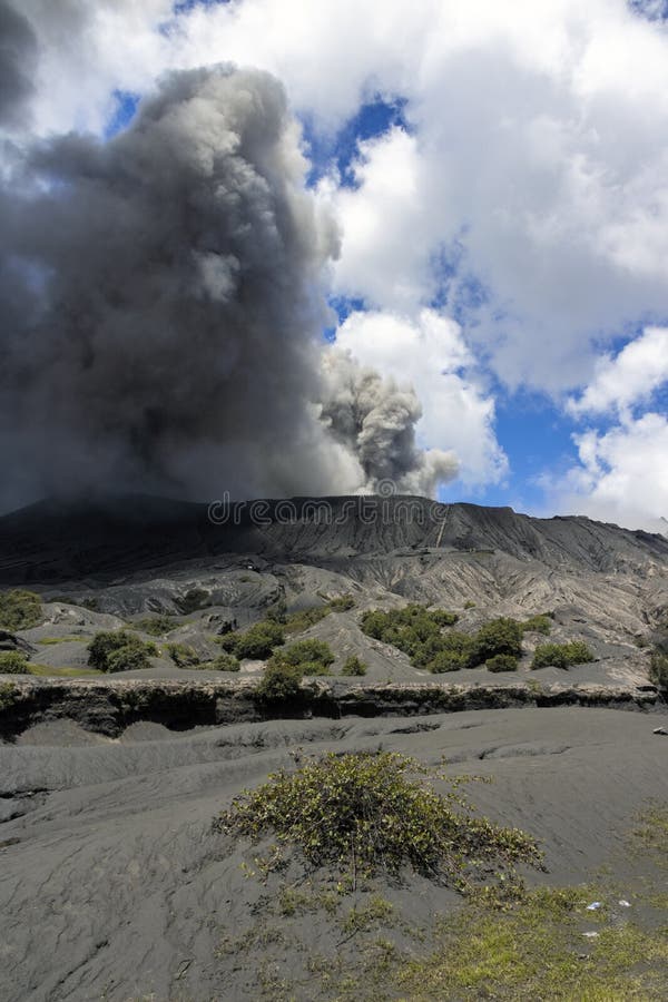 Mount Bromo Volcano Eruption Stock Image - Image of asian, java: 163686215