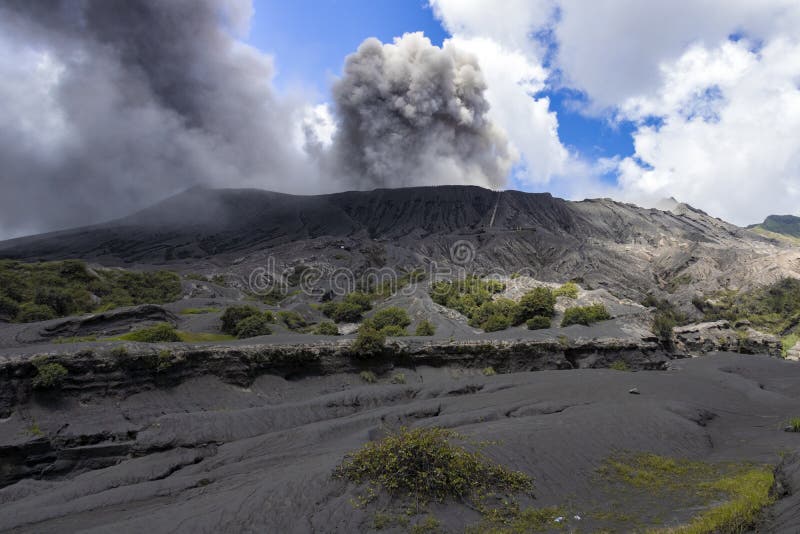 Mount Bromo Volcano Eruption Stock Image - Image of climbing, volcano ...
