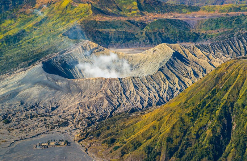 Mount Bromo Volcano during Sunrise, the Magnificent View of Mt. Stock ...
